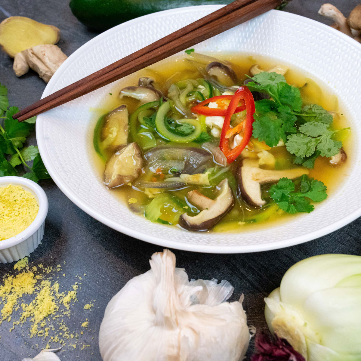 Shiitake Mushroom and Courgetti Soup – 8Foods